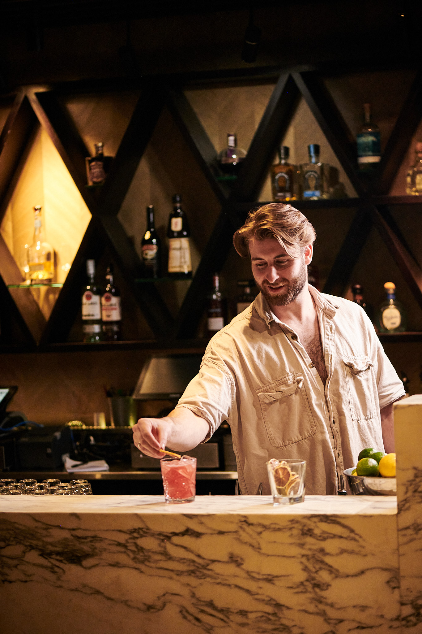 Drink served at the bar counter 2 - The Lucky Shag Waterfront Bar