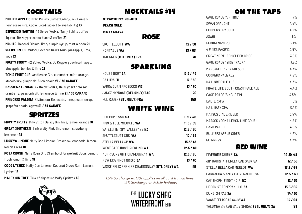 Beverage_Menu_updated_240724 - The Lucky Shag Waterfront Bar